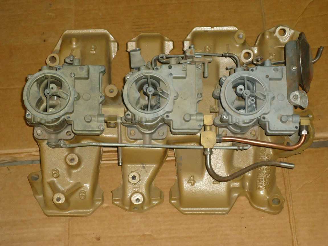 WantHub 1958 OLDSMOBILE TRI POWER INTAKE CARBURETOR AND AIR CLEANER J2 ...